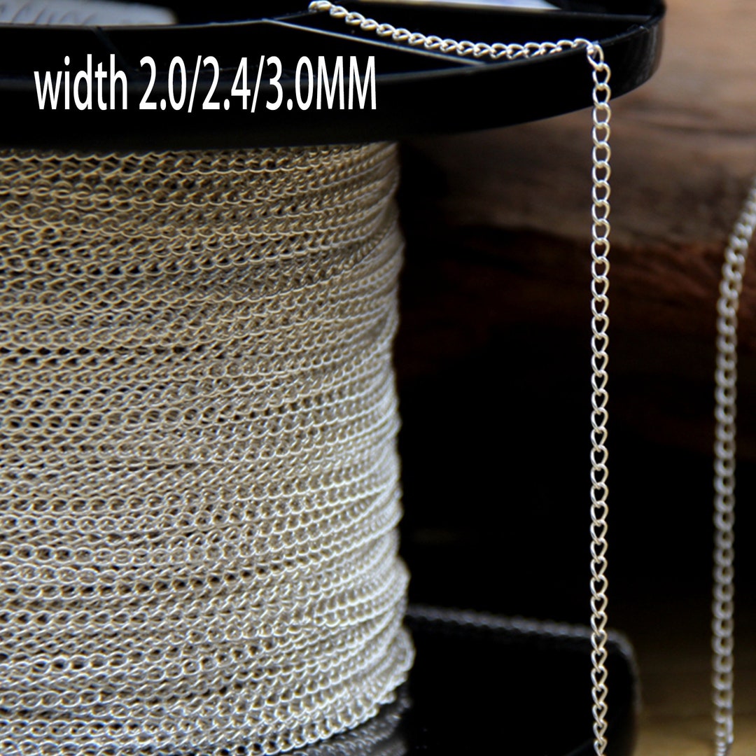 Chaîne de câble en argent sterling, chaîne de câble en argent s925 pour ...