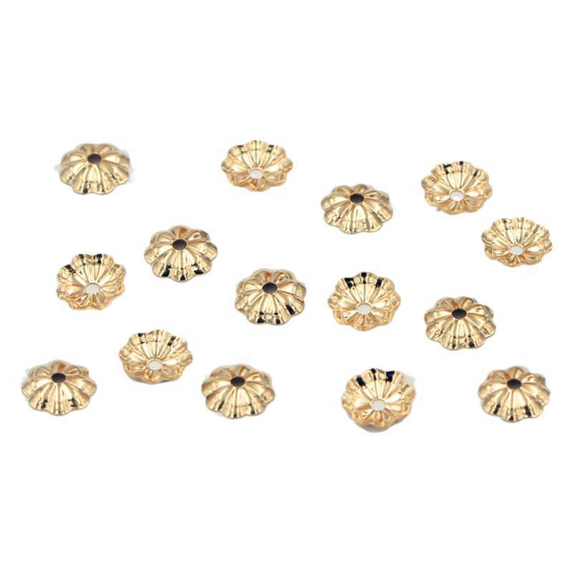 14K Gold Filled Bead Caps, Gold Filled Beads Cap for Jewelry Making ...