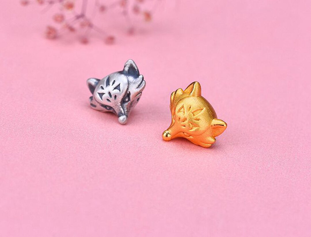 Sterling Silver Fox Beads, Animal Bead, Woodland Bead, Forest Bead ...