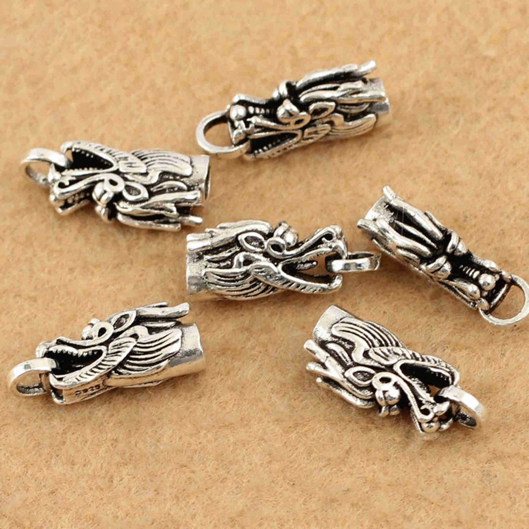 Sterling Silver Dragon Head Clasps, S925 Silver Hook Clasp for Jewelry ...