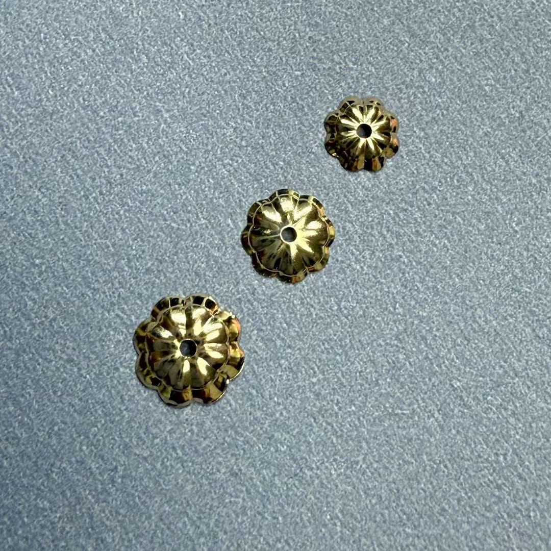 14K Gold Filled Bead Caps, Gold Filled Beads Cap for Jewelry Making ...
