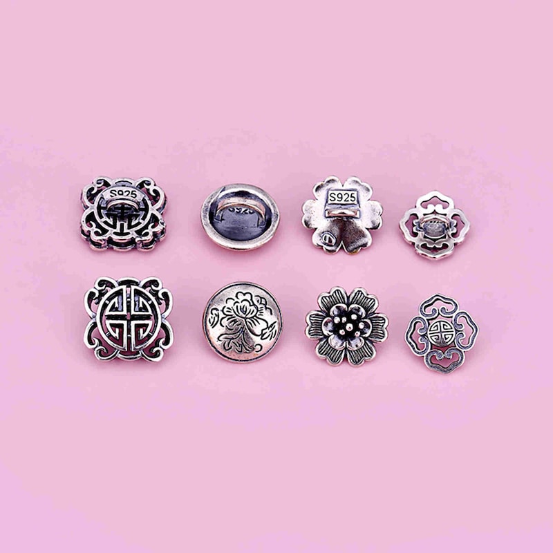 Sterling Silver Snap Buttons - Etsy