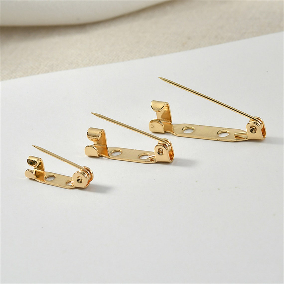 18K Gold Plated Safety Brooch Pin, Brooch Pin Back, Safety Pin Brooch ...