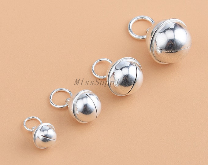 Sterling Silver Bell Charms, Jingle Bell Charm, 925 Silver Bell Charm ...