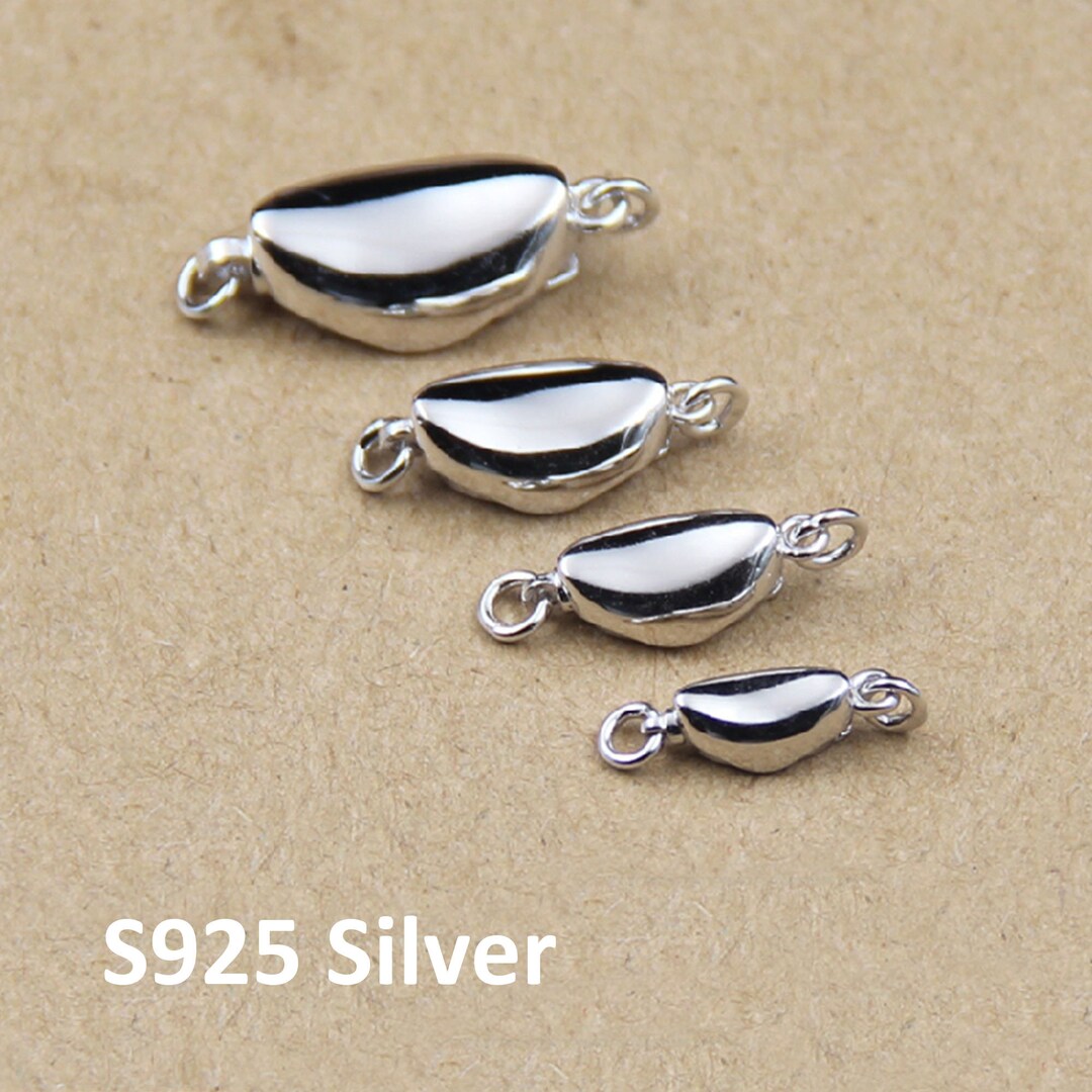 Sterling Silver Ingots Link Connector Clasps, S925 Silver Ingots Clasp ...