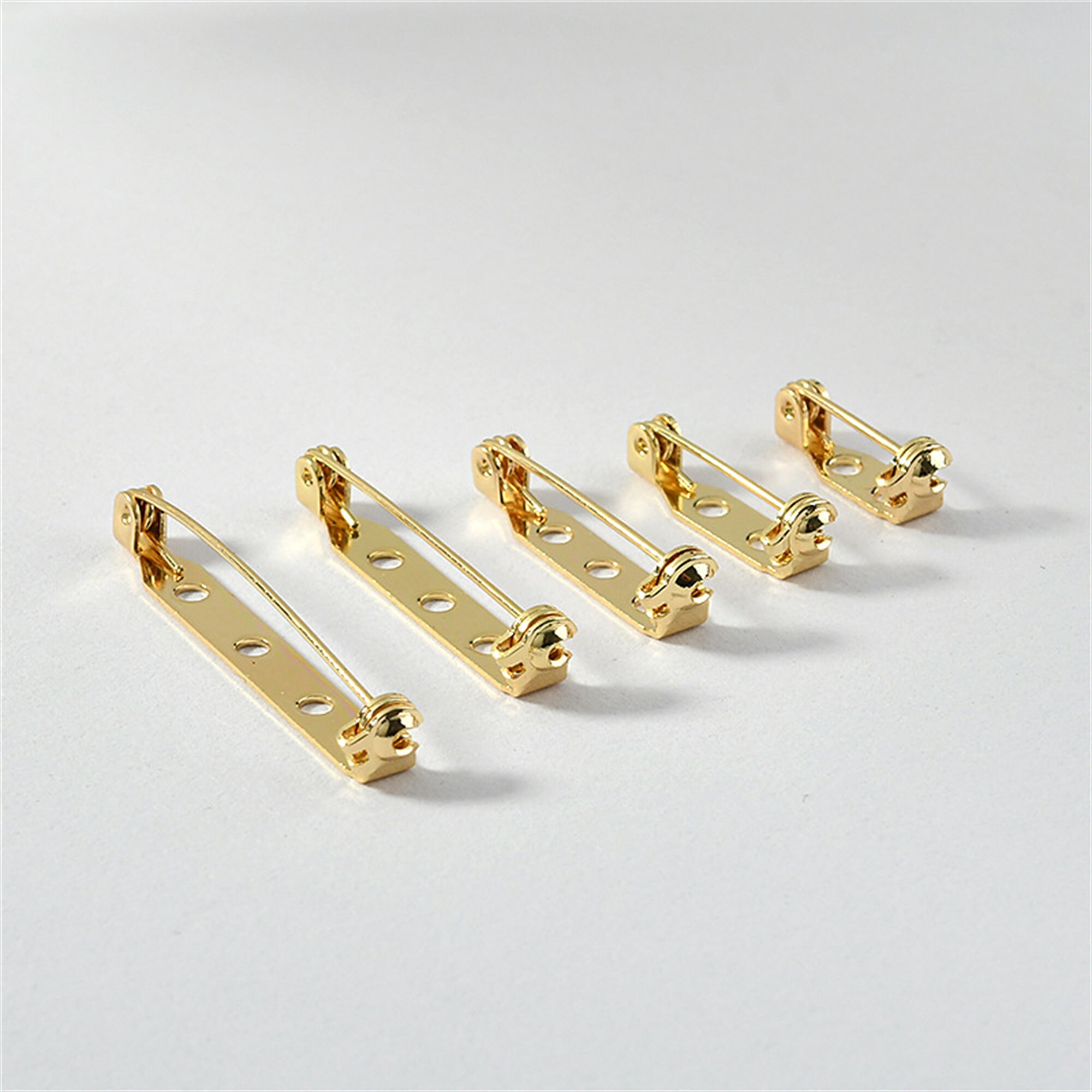 18K Gold Plated Safety Brooch Pin, Brooch Pin Back, Safety Pin Brooch ...