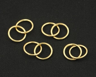 2pcs 14K Gold Filled Interlocking Jump Rings, Overlap Closed Jump Ring ...