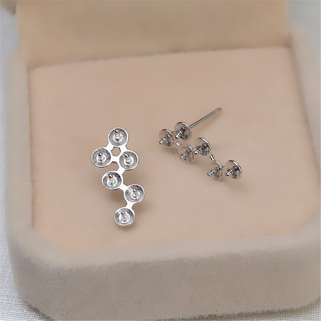 Sterling Silver Earrings Settings, Silver Post Earrings, Earring Blank ...