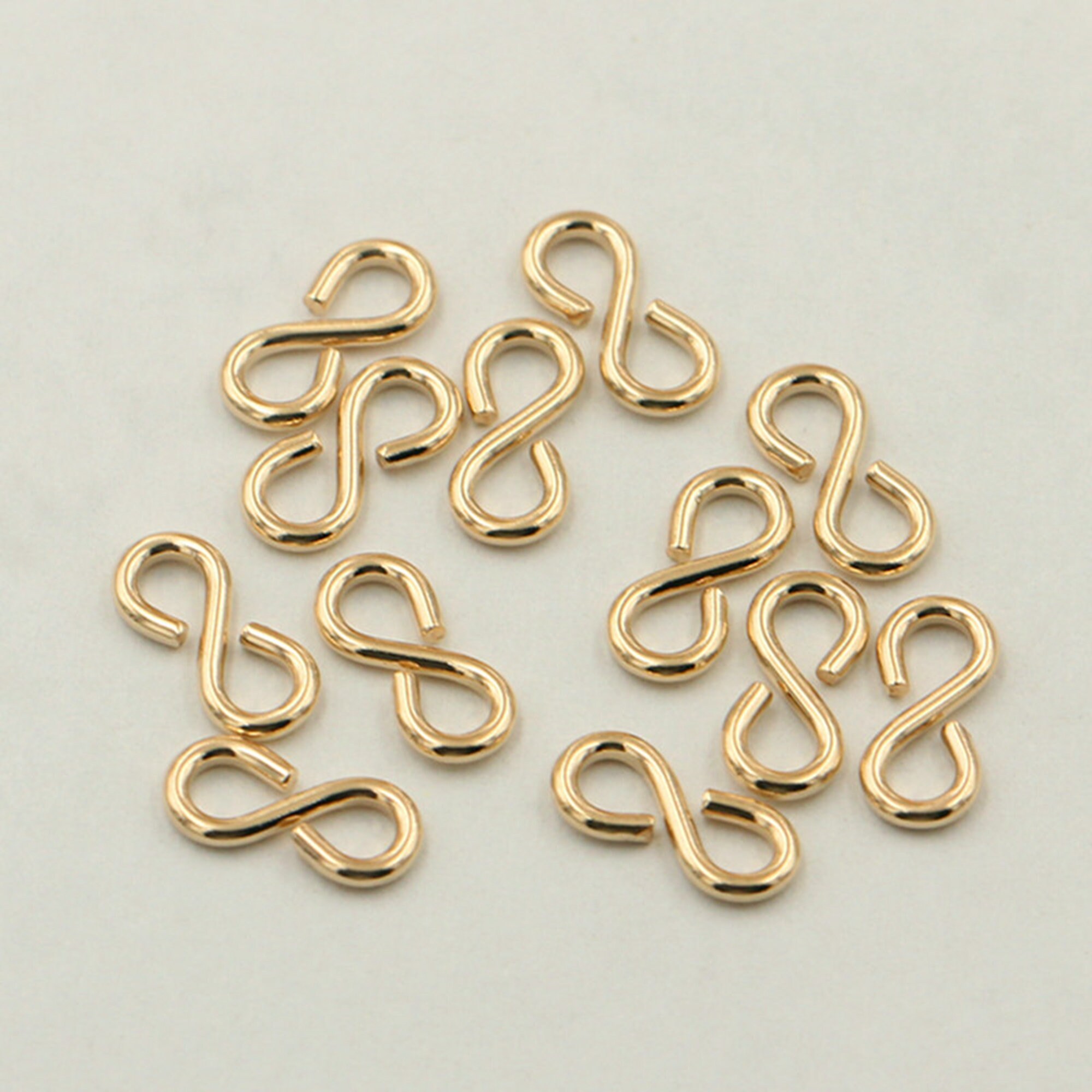 14K Gold Filled Hook and Eye Clasps Gold Filled Hook Clasps - Etsy