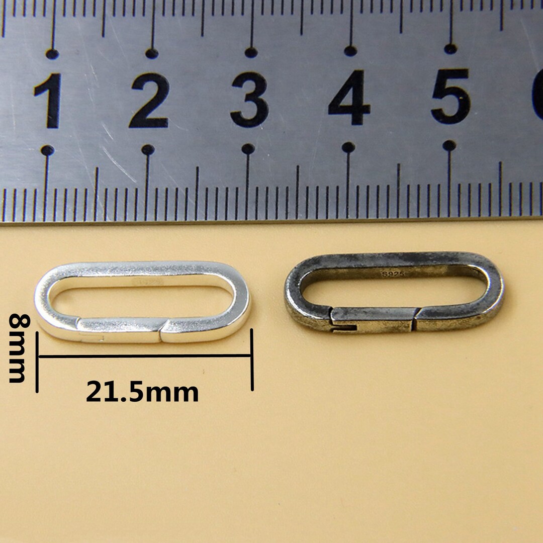 Sterling Silver Oval Clasp, Spring Gate Clasp, Pearl Clasp, Silver ...