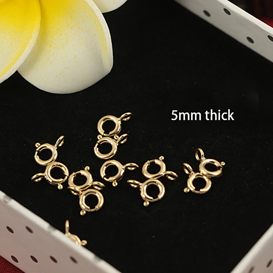 10pcs 14K Gold Filled Spring Ring Clasps W/open Closed Ring,gold Filled ...