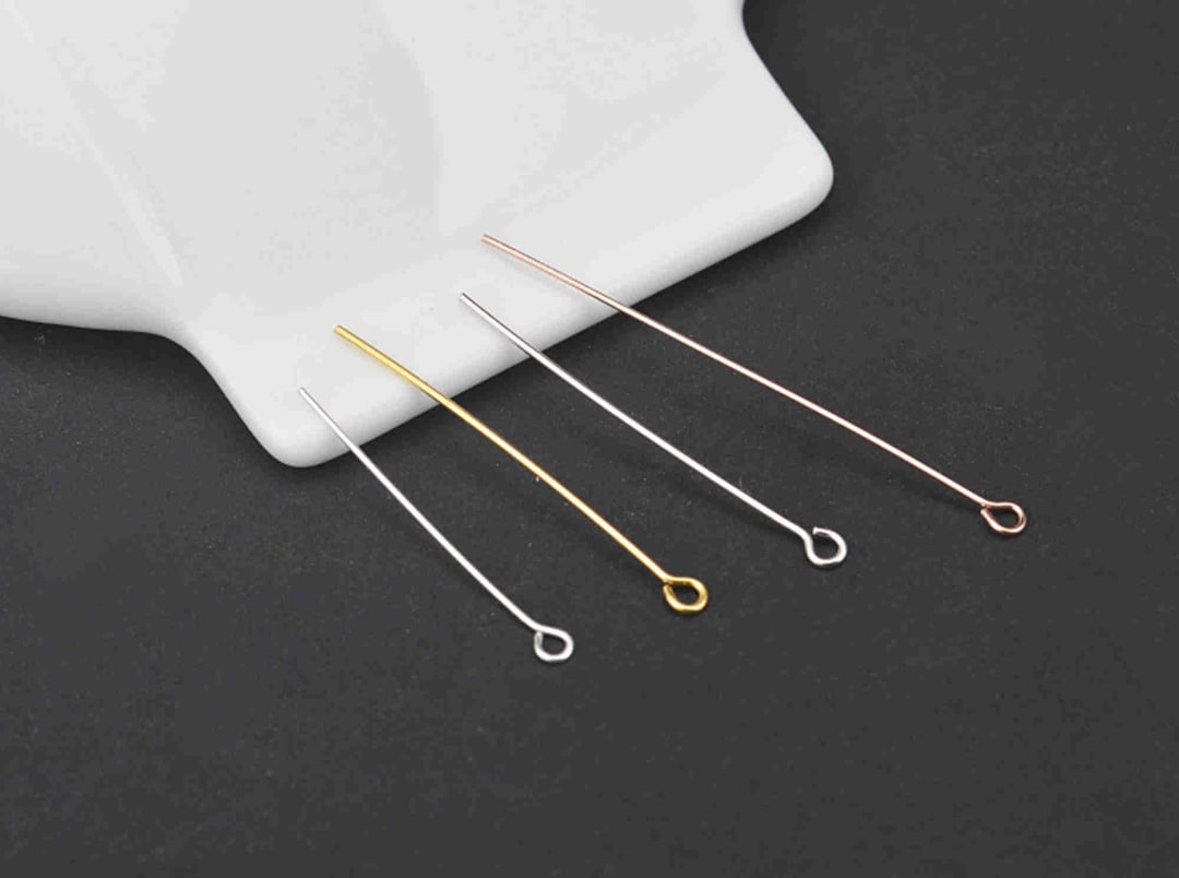10pcs Sterling Silver Pins Headpins, S925 Silver Eye Pins for Jewelry ...
