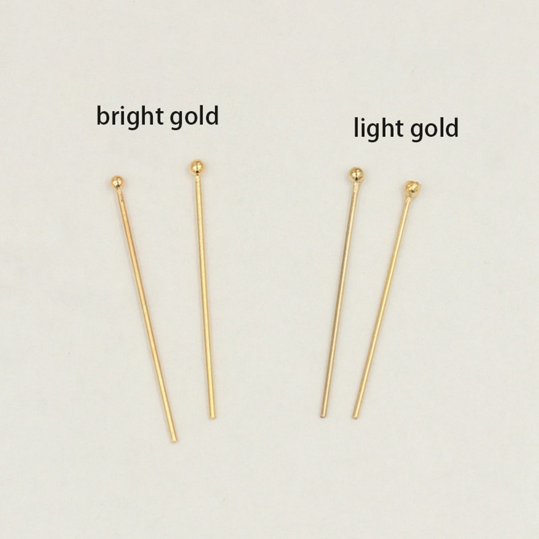 14K Gold Filled Pins Headpins, Gold Filled Ball Pins for Jewelry Making ...