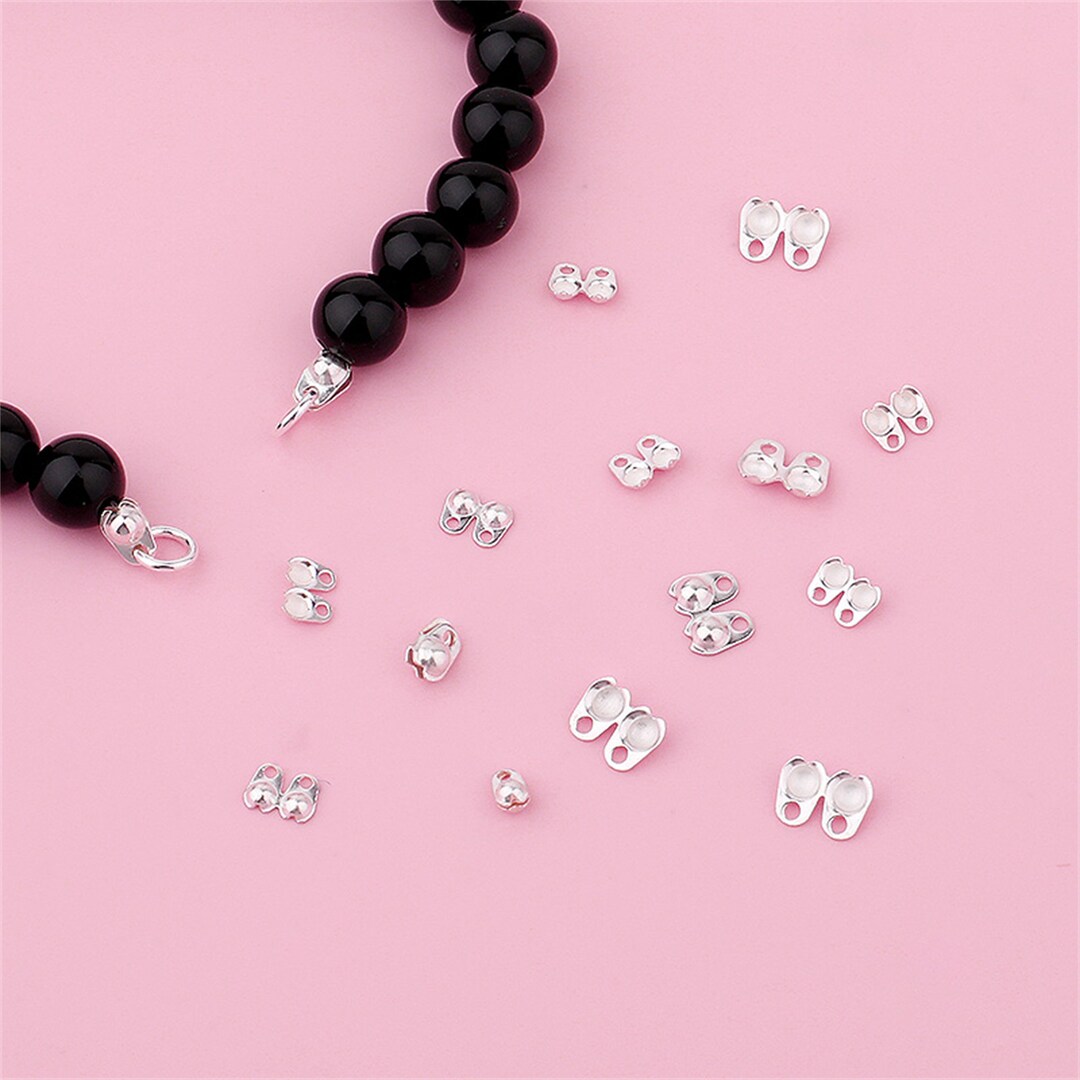 Sterling Silver Chain Closures, Sterling Silver Clamshell Bead Tips ...