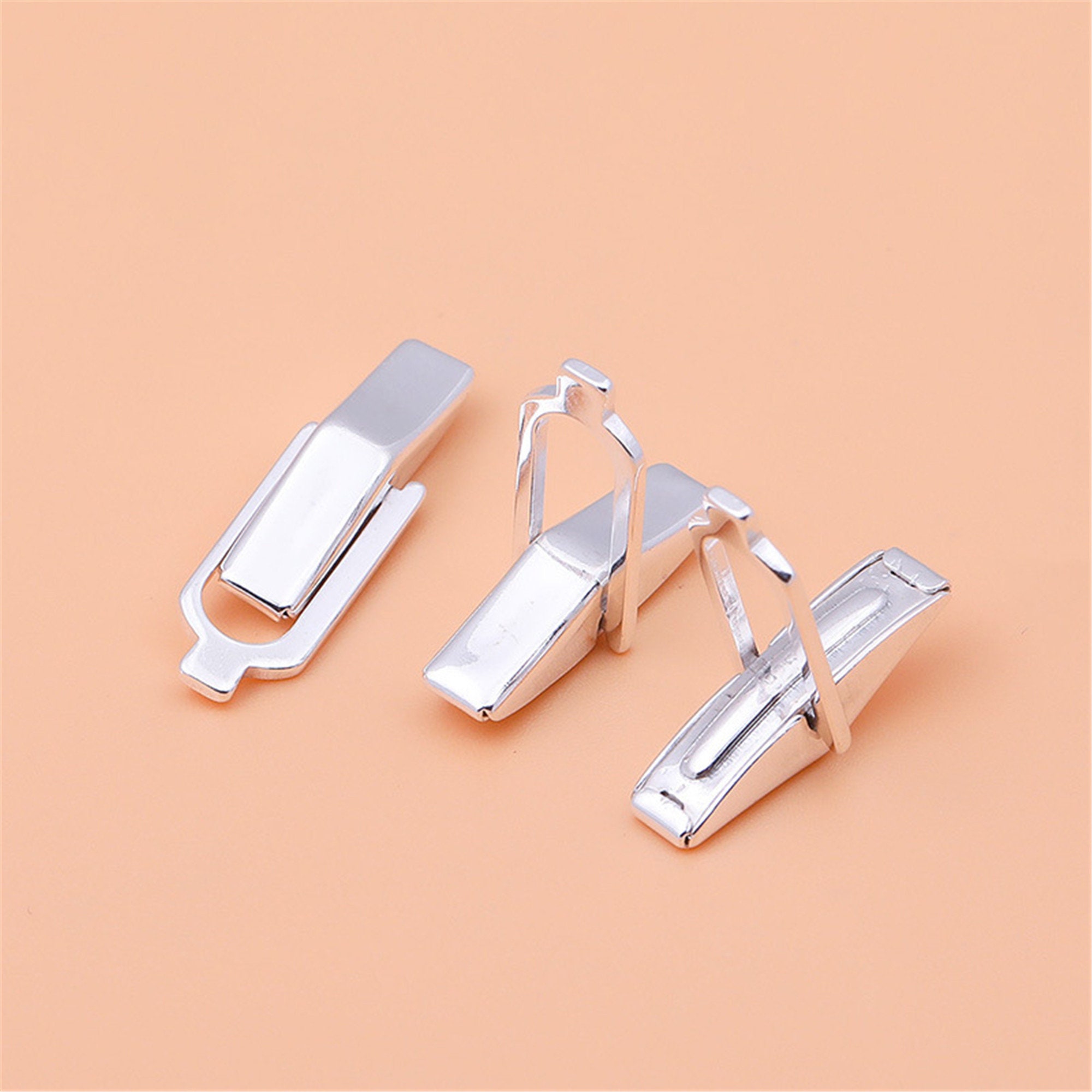 Sterling Silver Plain Triangle Cufflink, 925 Silver Geometric Cufflinks ...
