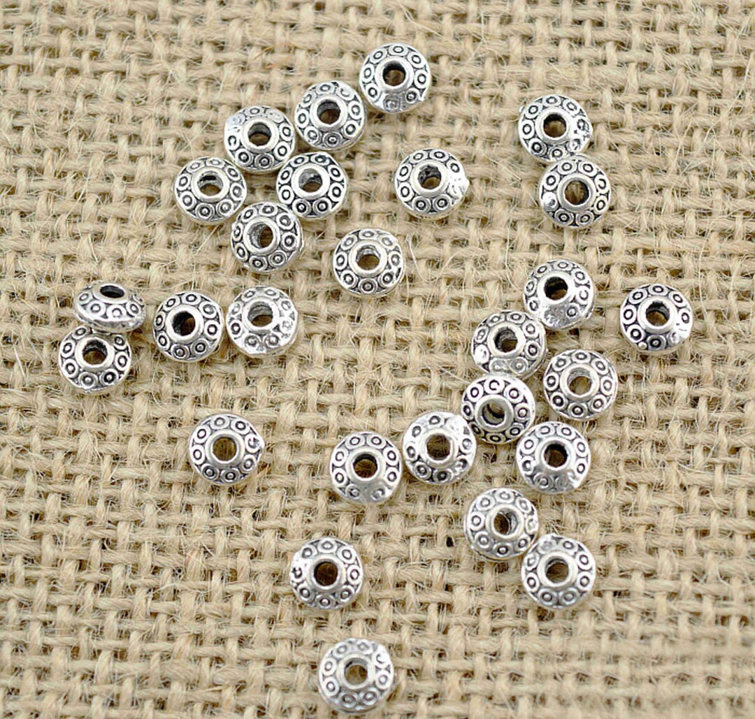 Sterling Silver UFO Beads, Saucer Bead, Spaceship Bead, Starry Bead ...