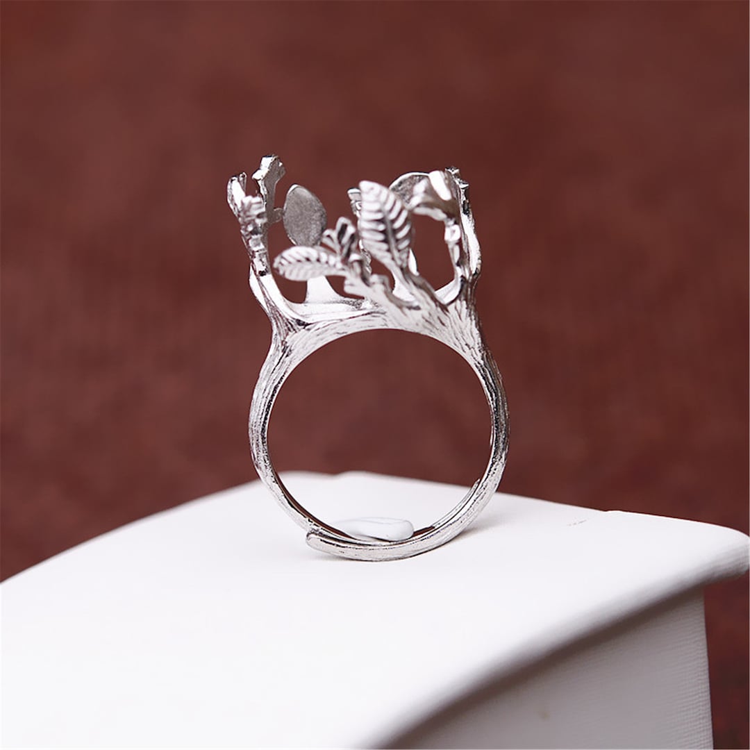 Sterling Silver Flower Bud Ring Setting, S925 Silver Ring Setting ...