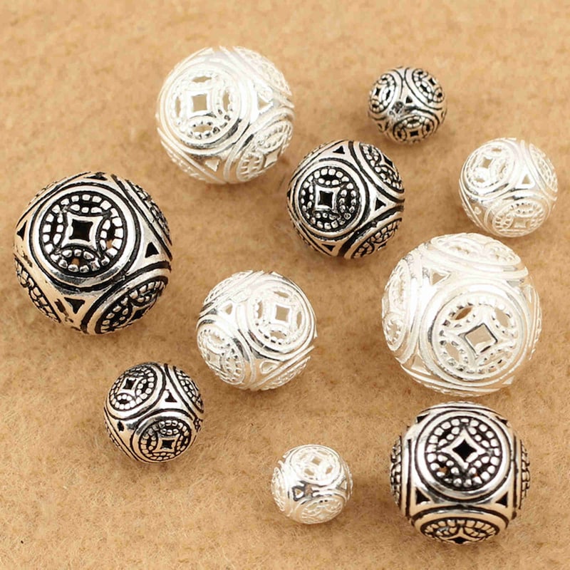 Silver Beads - Etsy