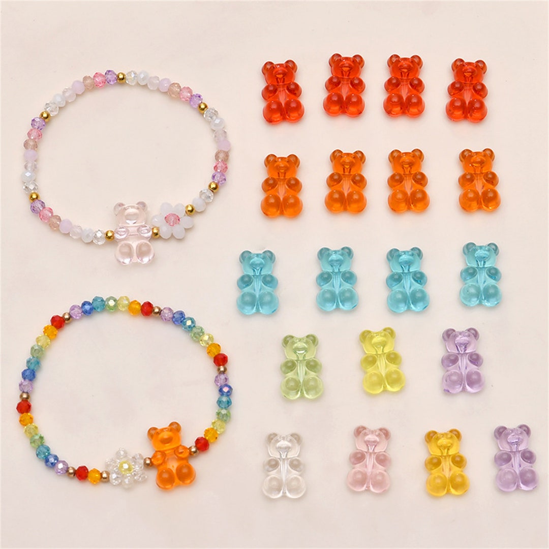 Acrylic Bear Beads, Cartoon Bear Beads, Candy Color Bead, Animals Bead ...
