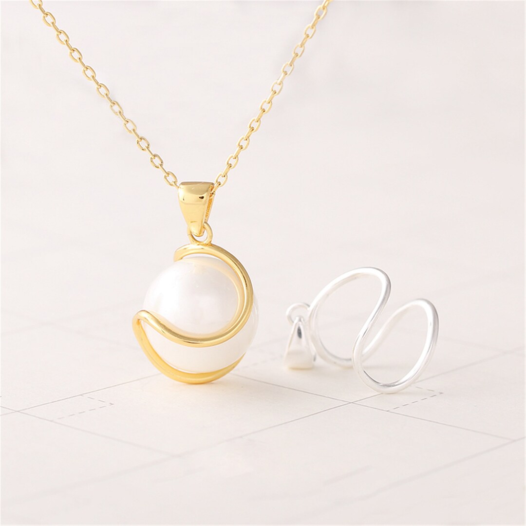 Sterling Silver Irregular Pendant Setting, 925 Silver Irregular Bezel ...