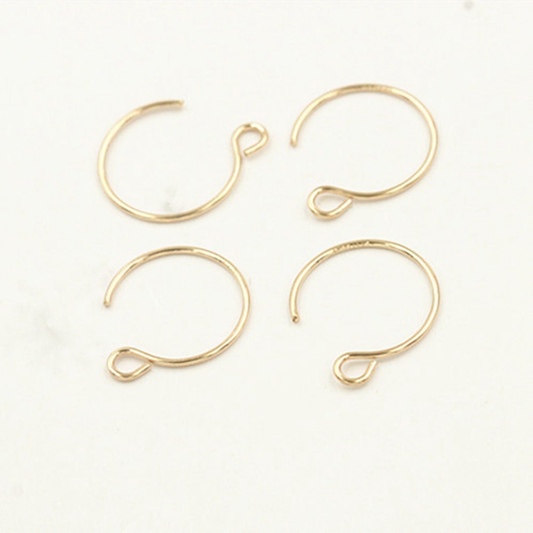 14K Gold Filled Round Ear Wires, Gold Filled Earring Wire, Earring Hook ...