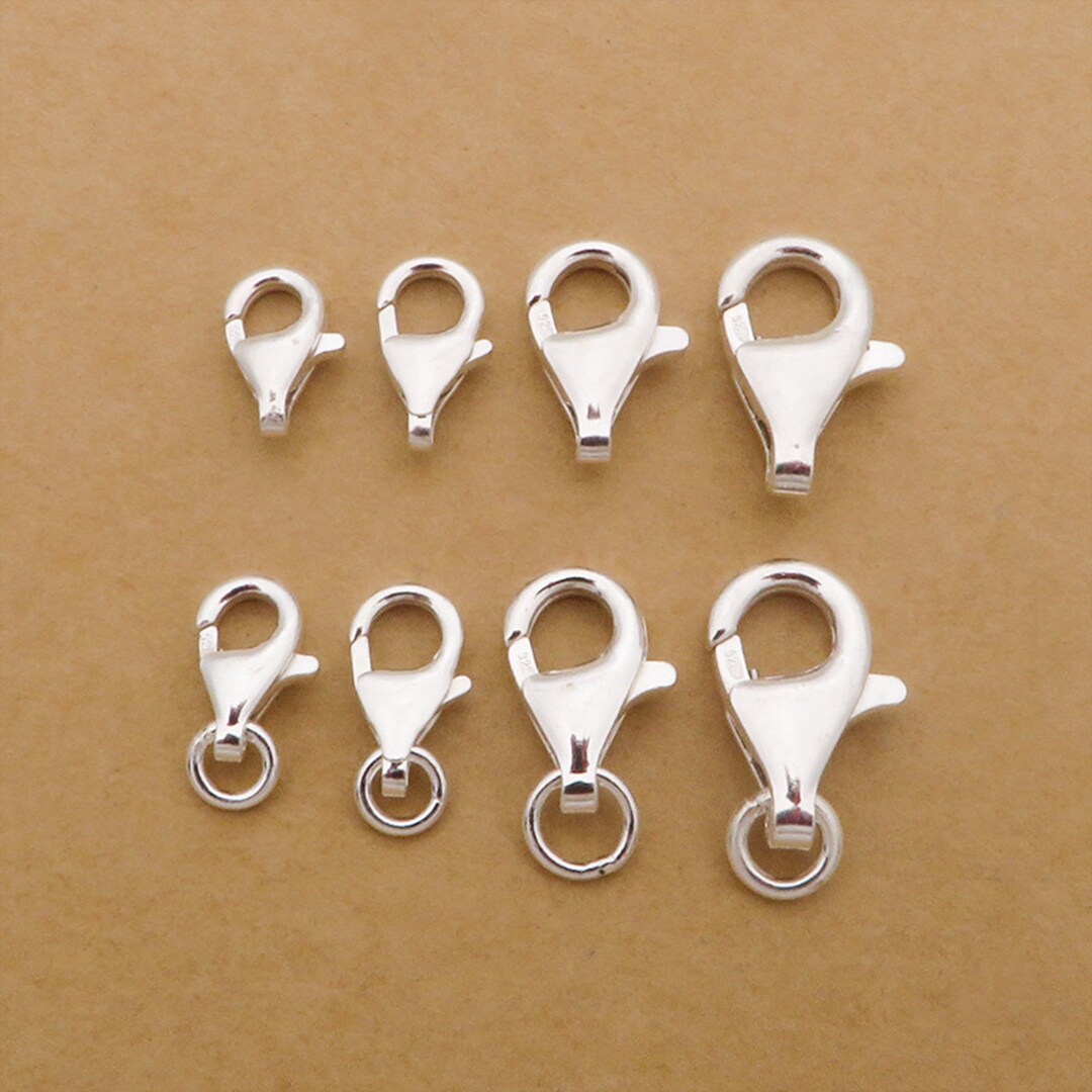 10pcs Sterling Silver Lobster Clasps, Silver Trigger Clasp, Lobster ...