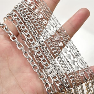 Stainless Steel Curb Chain, Steel Rolo Chain for Jewelry Making ...