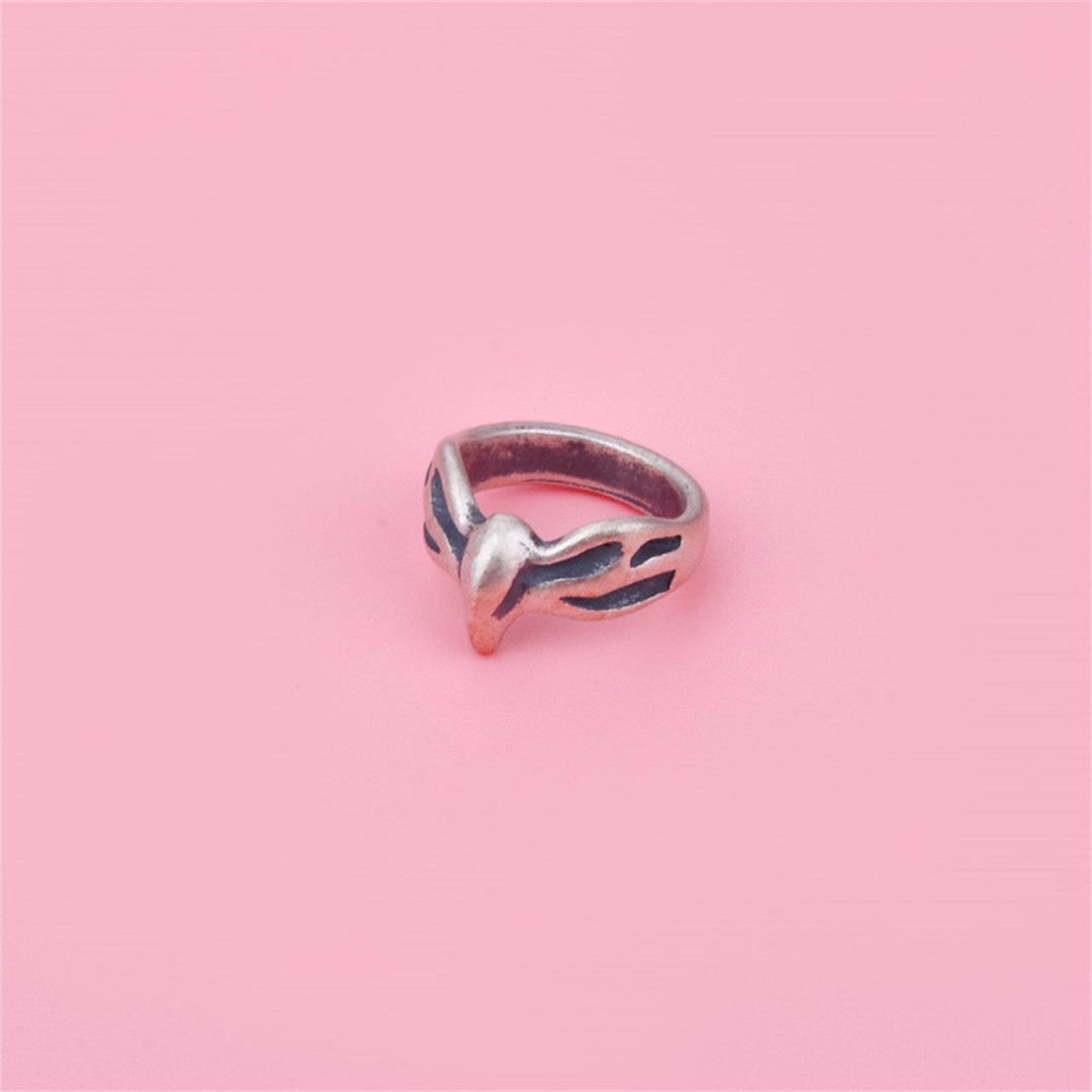 Sterling Silver Bird Ring Bead, Animals Bead, Flying Bead, Beak Ring ...