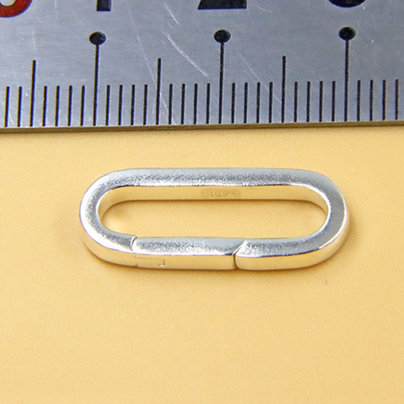 Sterling Silver Oval Clasp, Spring Gate Clasp, Pearl Clasp, Silver ...