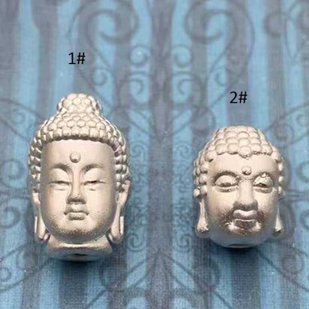 Sterling Silver Buddha Statue Beads Buddhist Bead Tibetan - Etsy
