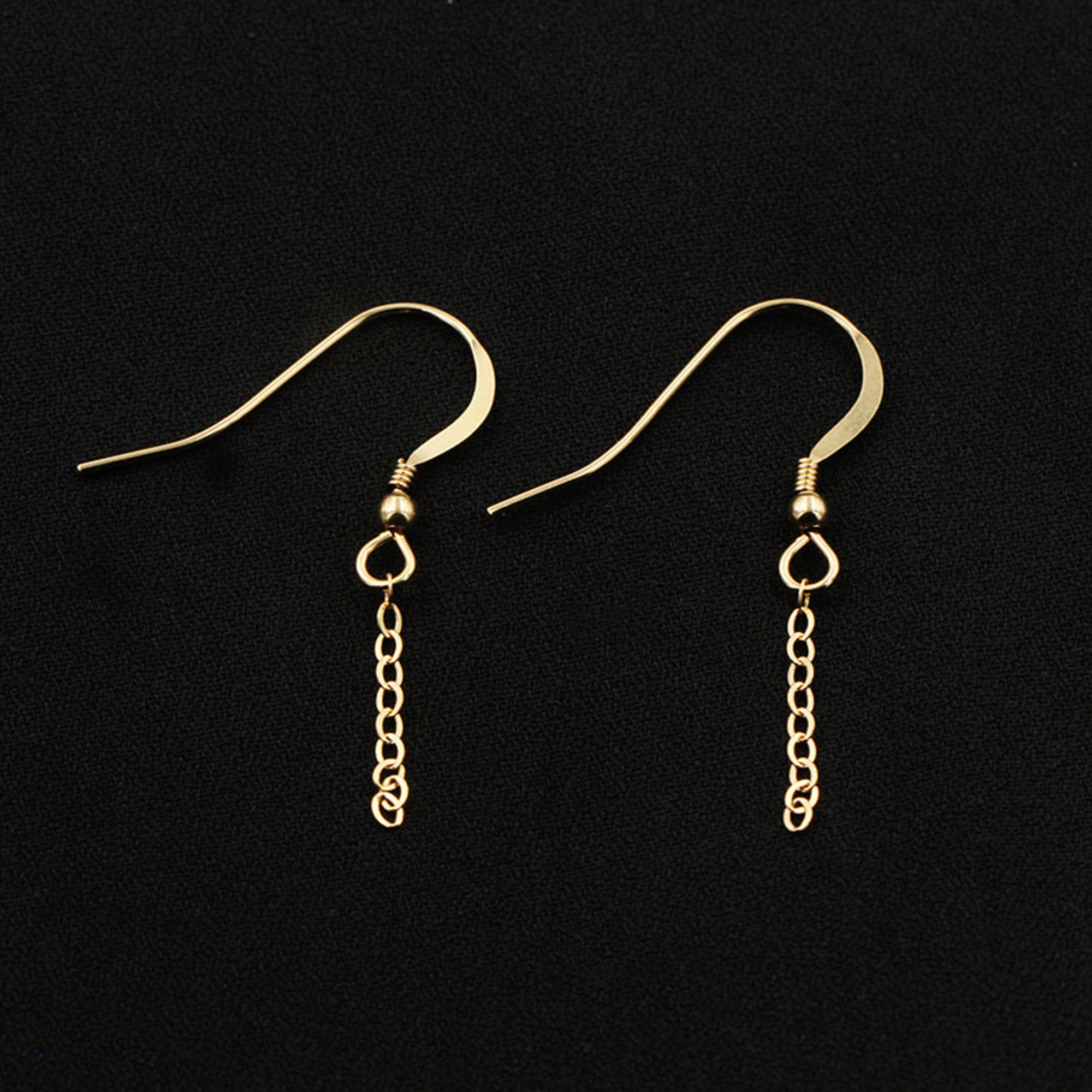 14K Gold Filled Ear Wire With Cable Chain Tassel Gold Filled - Etsy