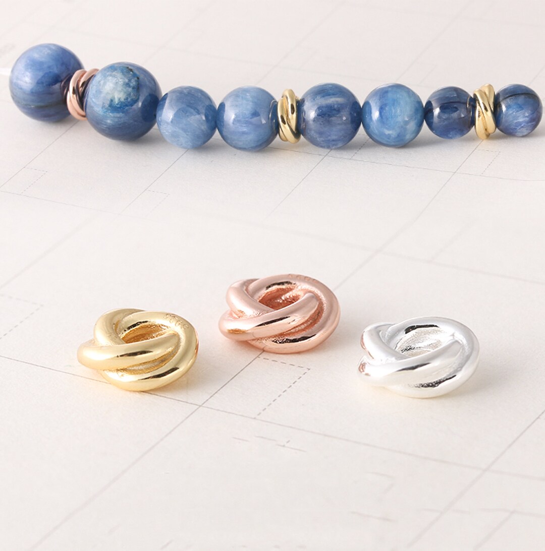 Sterling Silver Spiral Beads, Twist Bead, Round Bead, Swirl Bead ...