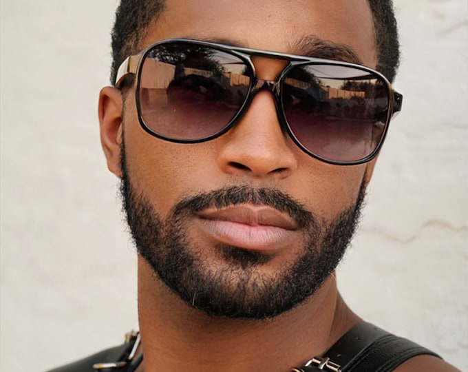 Classic Black MOOD DRIVER Sunglasses, Retro Polarized Aviator ...