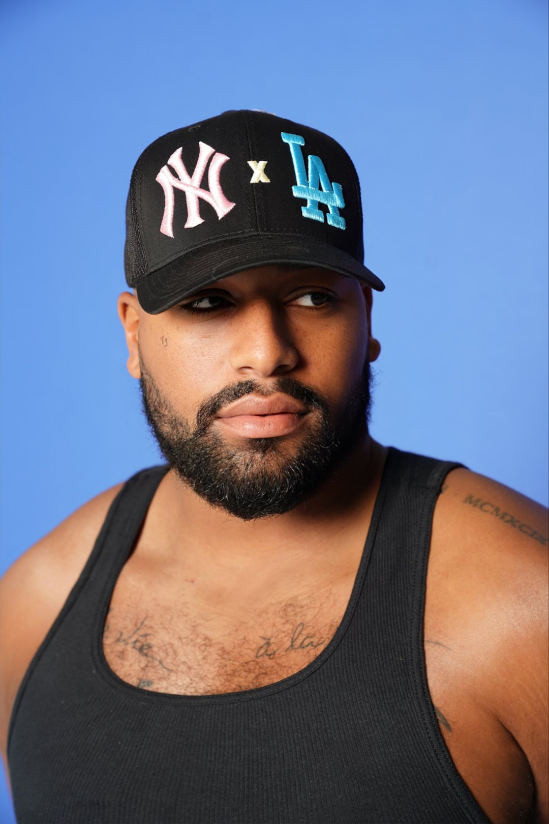 Black Pink NY X Blue LA Trucker Hat, Unisex-adult Foam Mesh Trucker ...