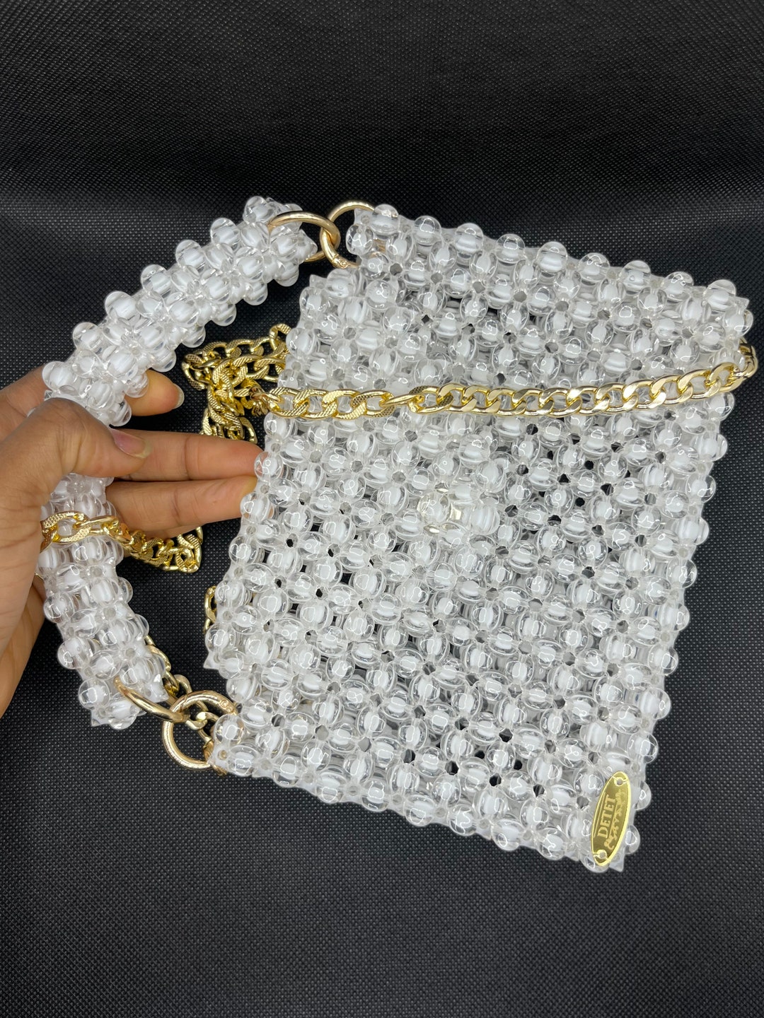 Sac à Main En Perles De Cristal Sac à Main En Perles Sac De Perles ...