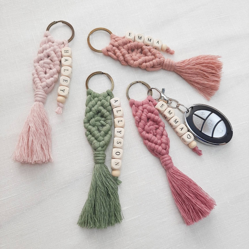Boho Keychain With Name, Custom Key Chain, Customized Keychain ...