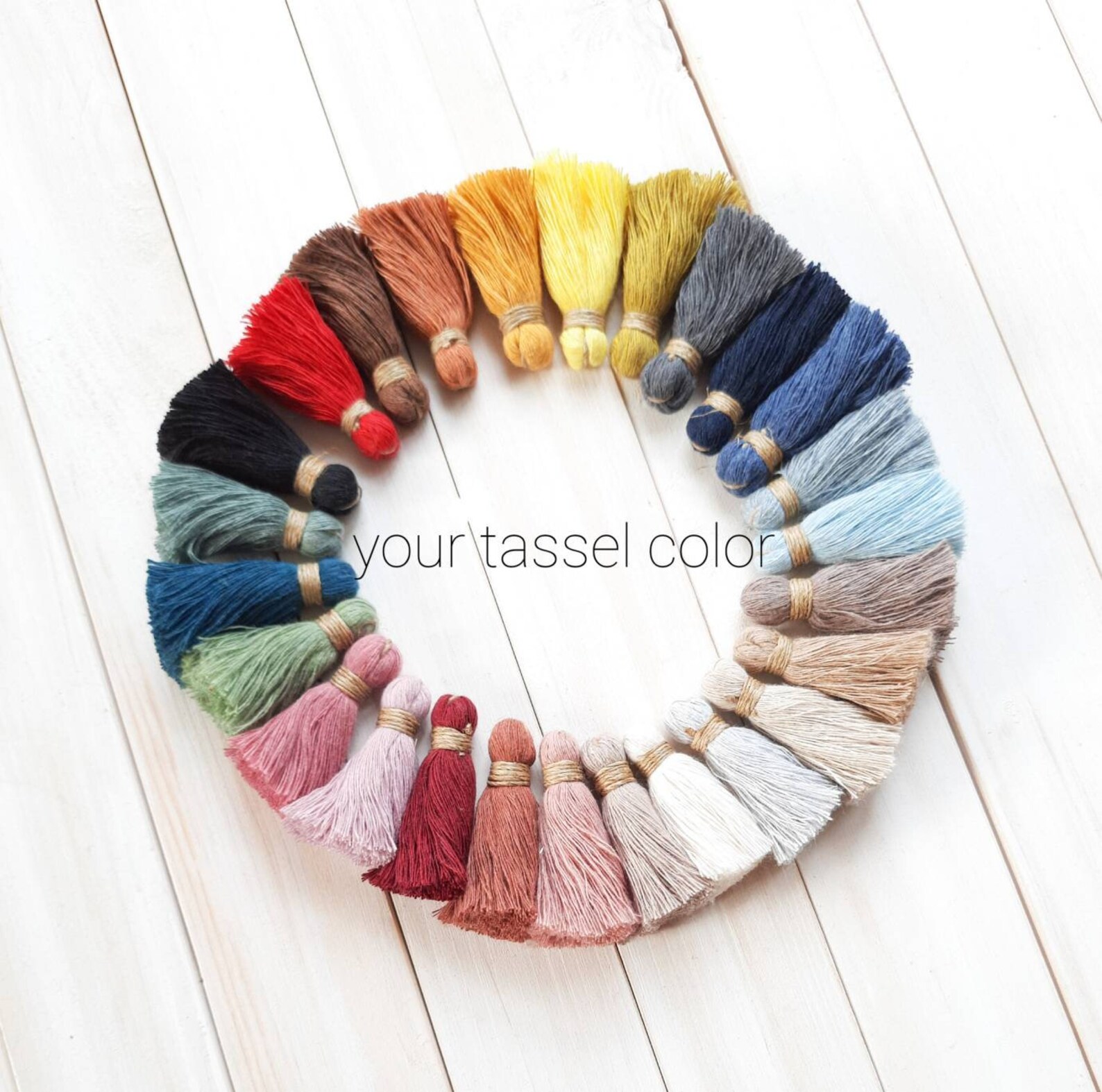 Wood Bead Tassel Keychain Wooden Beads Name Customized | Etsy