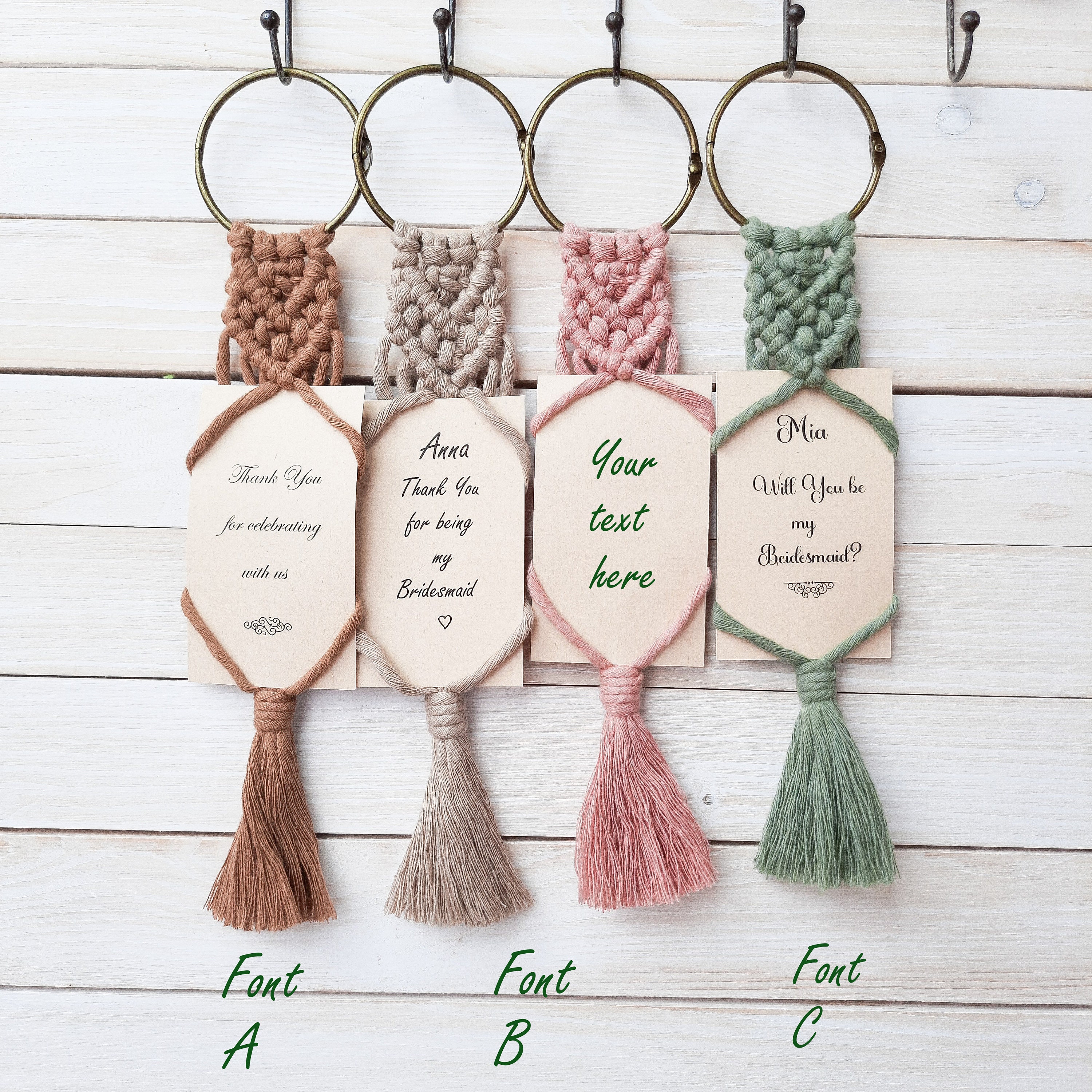 Macrame Photo Holder, Picture Frame, Car Mirror Hanging, Polaroid ...