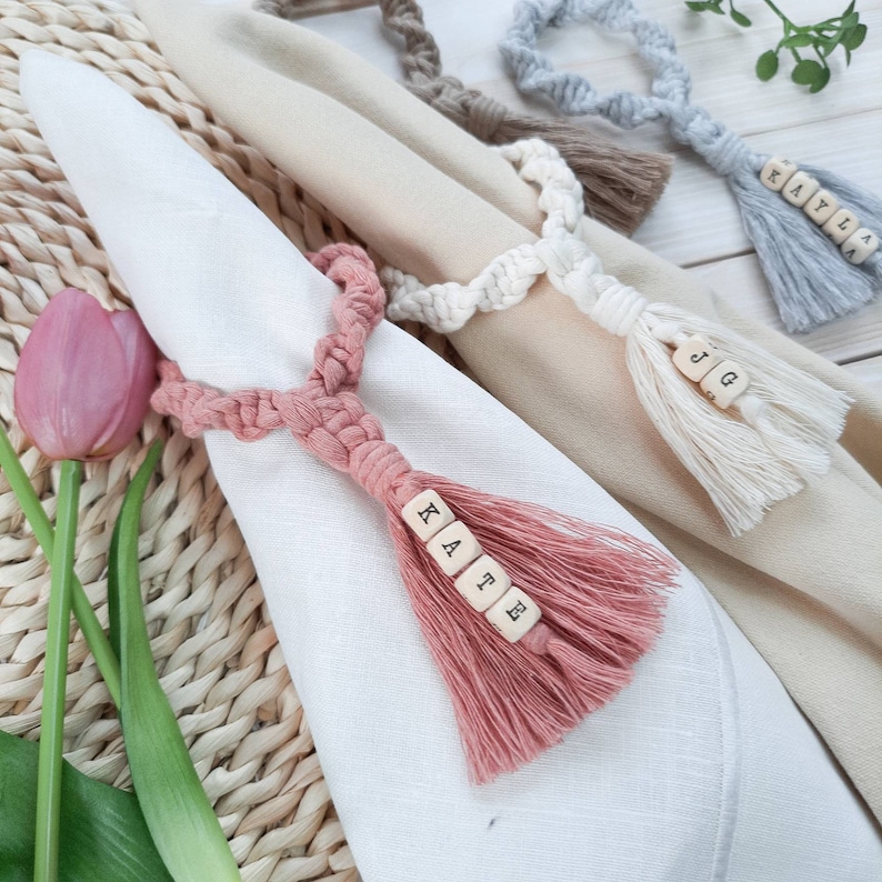 Custom Napkin Rings Place Names Personalized Ring Wedding Table Napkin ...