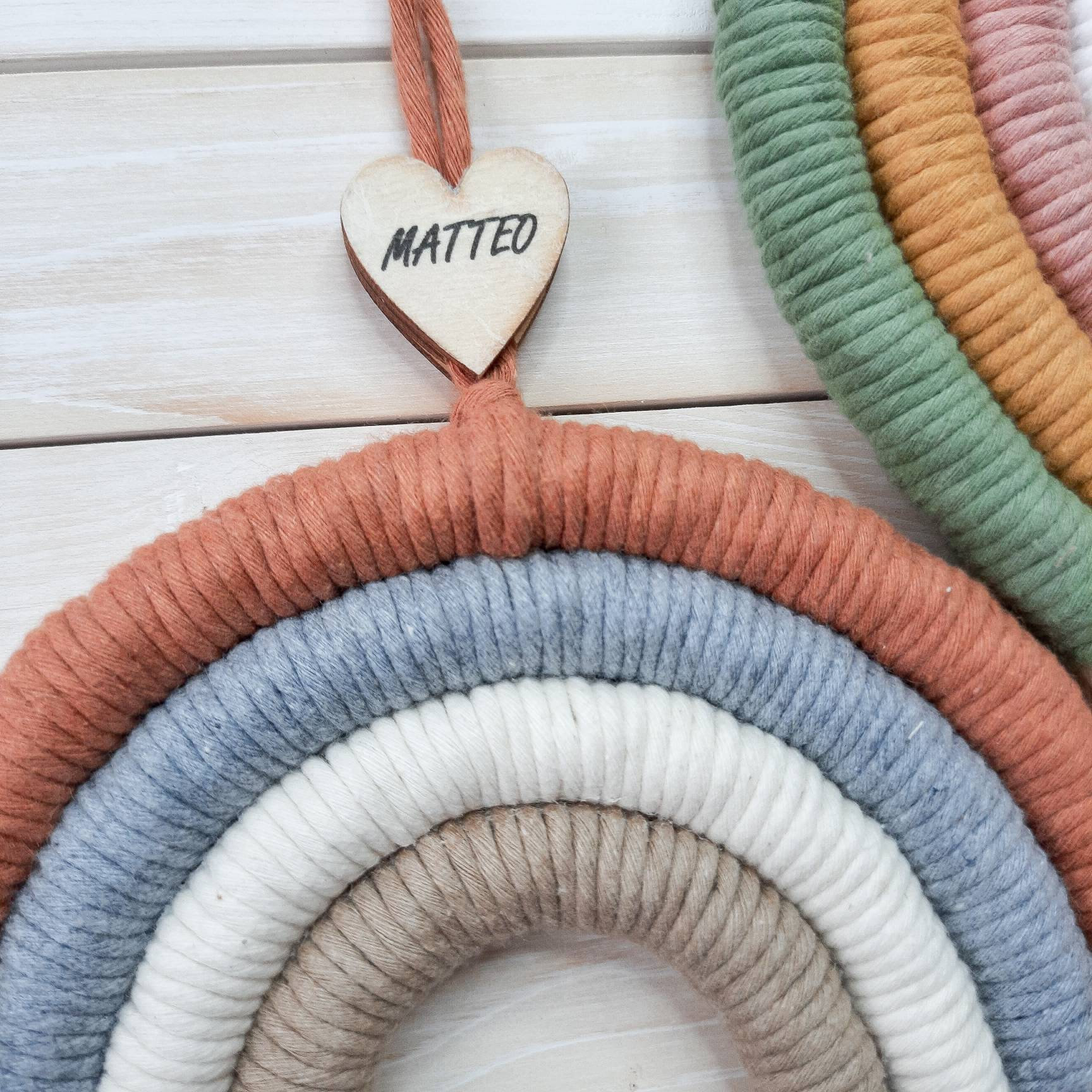 Rainbow Macrame Custom Colors Personalised Kids Room Decor | Etsy