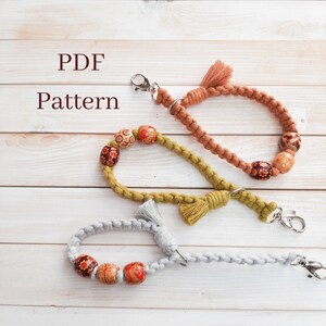 Macrame Bracelet PDF Pattern, Adjustable Wristlet, Craft Tutorial, DIY ...