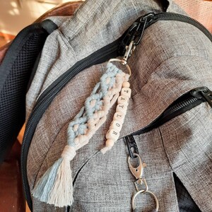 Custom Colors Macrame Keychain | Bridesmaid Gifts | Boho Wedding Favors ...