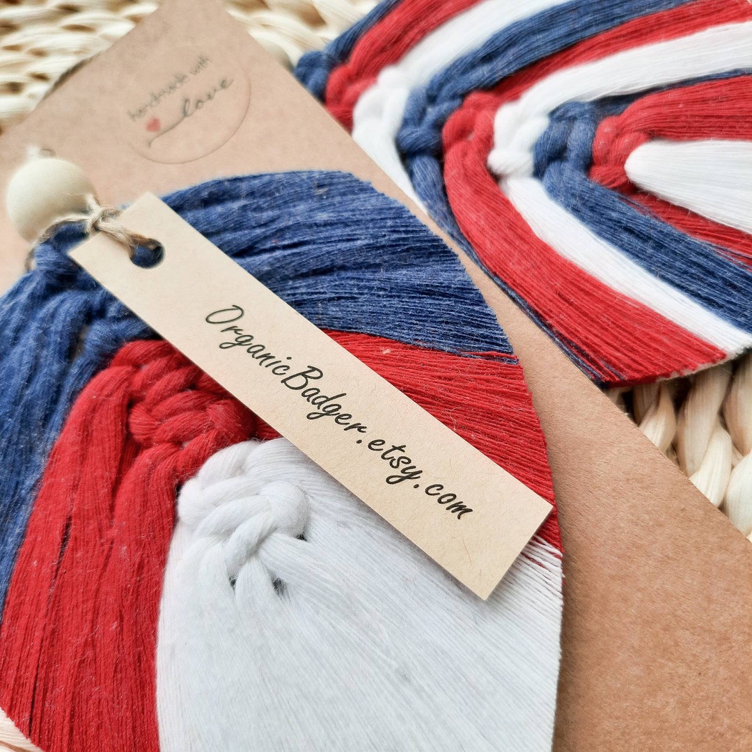 4th of July Car Mirror Decor Macrame Feathers Hanging Car Diffuser ...