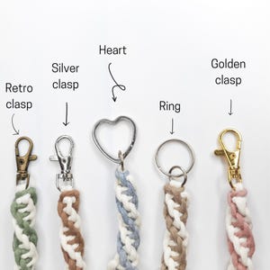 Twisted Macrame Keychain Personalized Keyring Name Key Chain Handmade ...