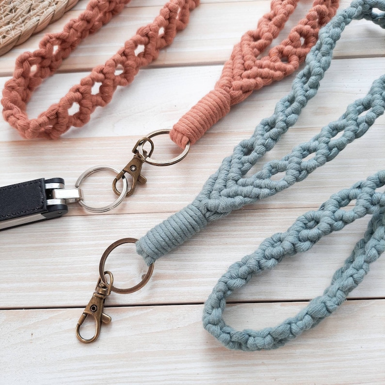 Macrame Lanyard, Work Badge Holder, Appreciation Present for Nurse ...