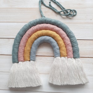 Rainbow Macrame | Custom Colors | Personalised Kids Room Decor | Baby ...