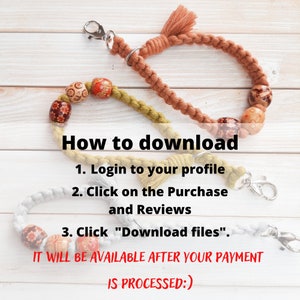 Macrame Bracelet PDF Pattern, Adjustable Wristlet, Craft Tutorial, DIY ...