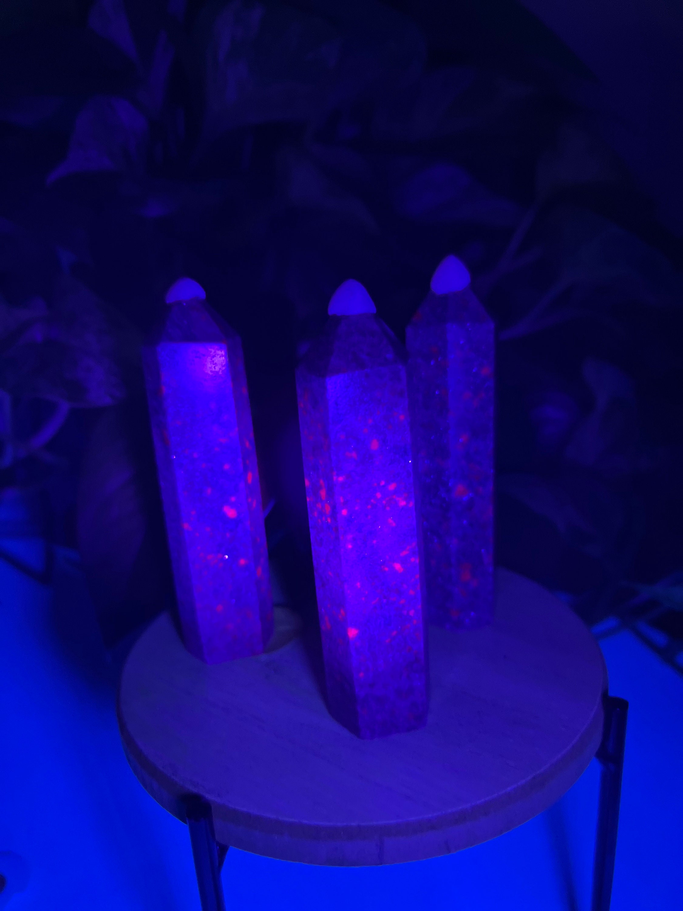 Ruby in Kyanite, UV Reactive, Black Light Tower - Etsy