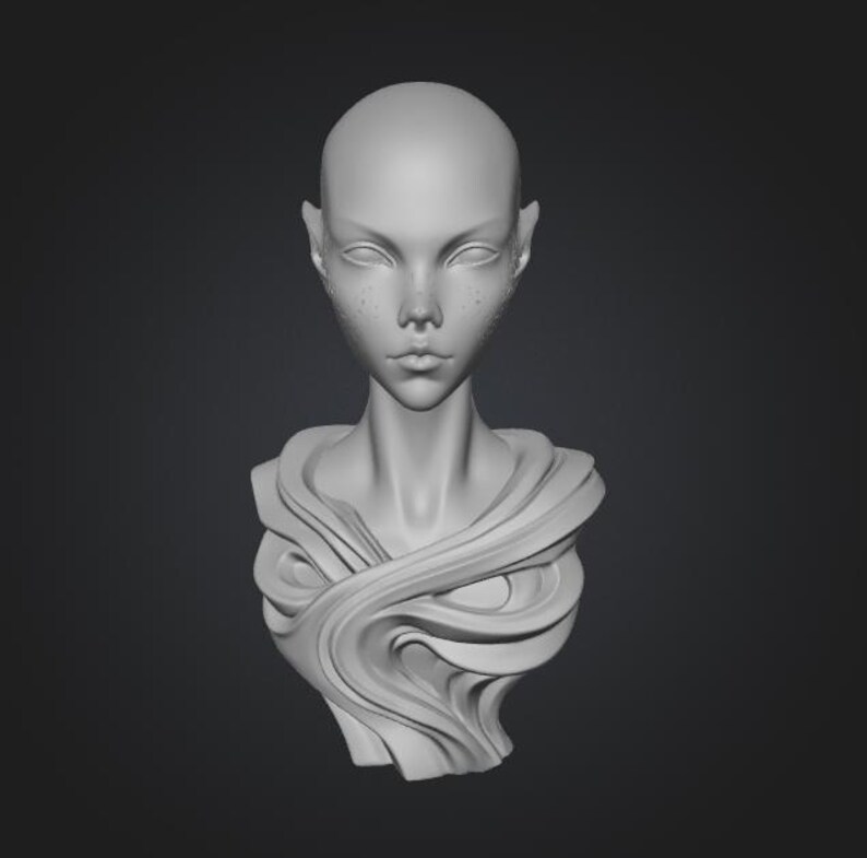 Alien Female Bust STL, 3D Print Files, STL Files for 3D Printing, 3D ...