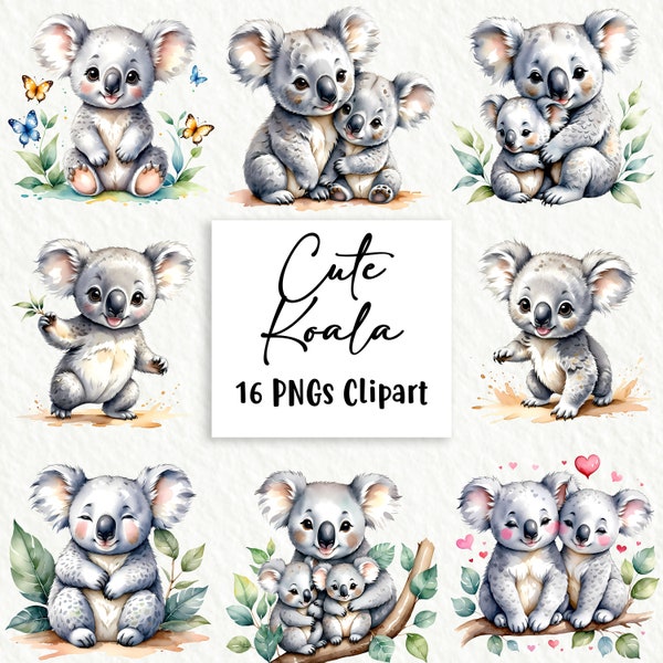 Koala Clipart - Etsy